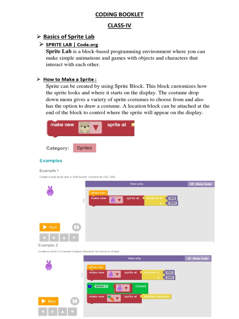 Coding Booklet Class Iv | PDF | String (Computer Science) | Menu (Computing)