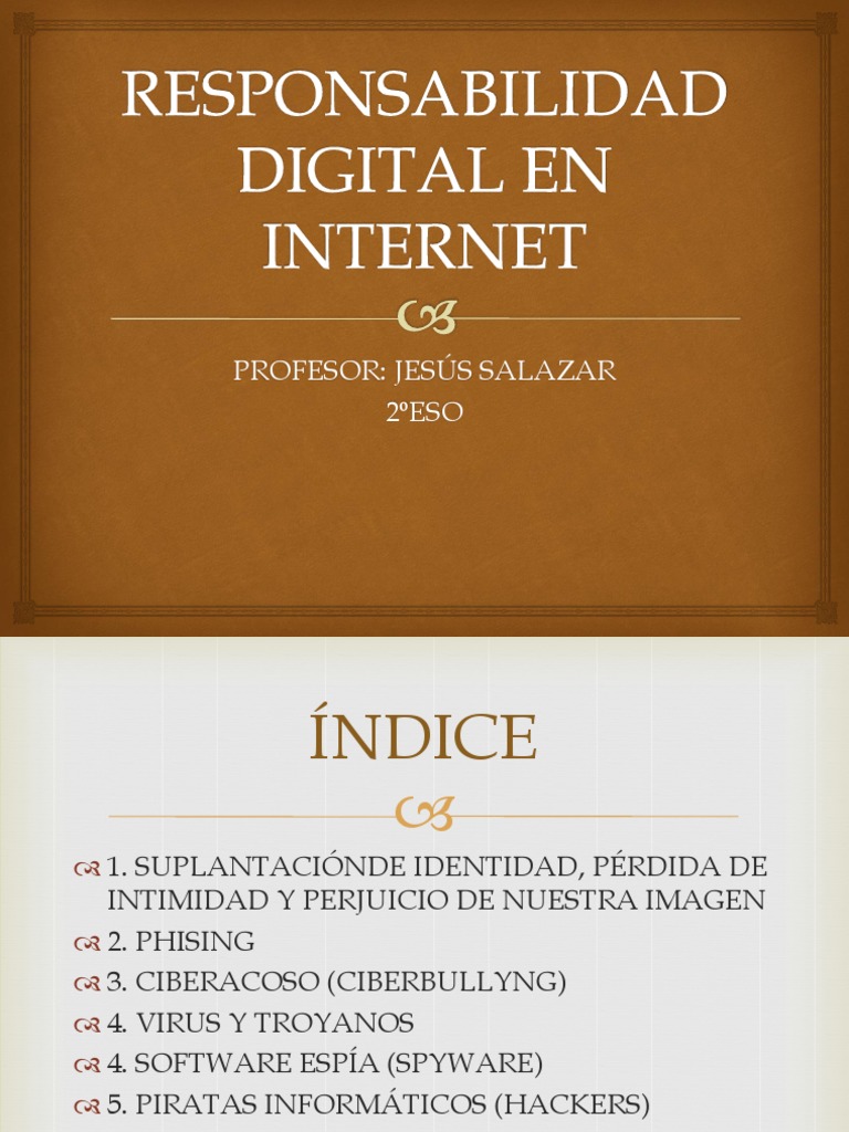 Responsabilidad Digital en Internet | PDF | Cortafuegos (informática) | Internet