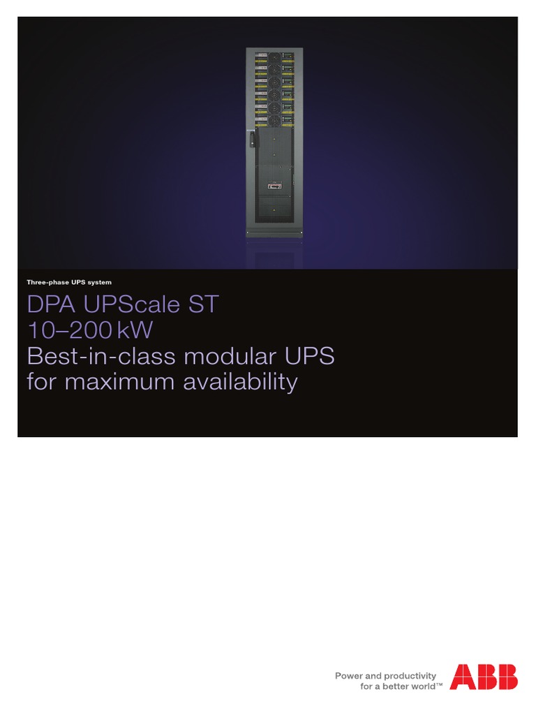 ABB Brochure DPA UPScale ST EN | PDF | Modularity | Reliability Engineering