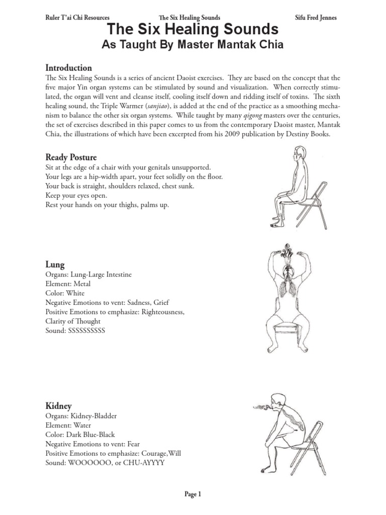 Mantak Chia's Six Healing Sounds Guide | PDF | Tai Chi