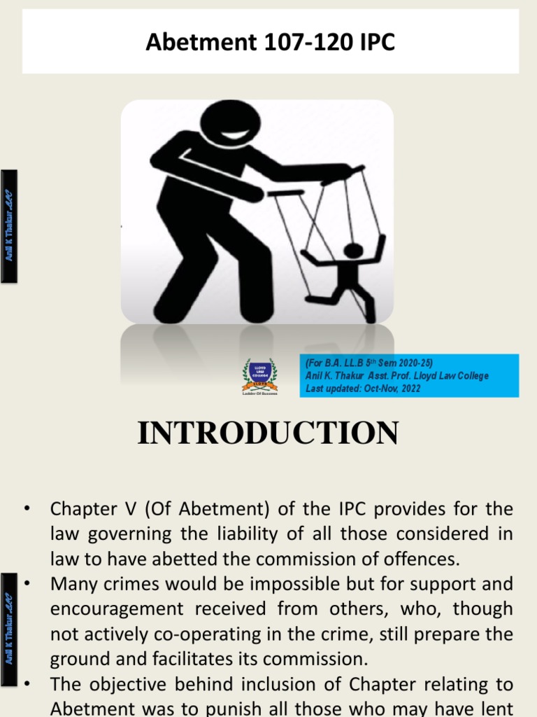 Abetment 107-120 IPC | PDF | Aiding And Abetting | Mens Rea