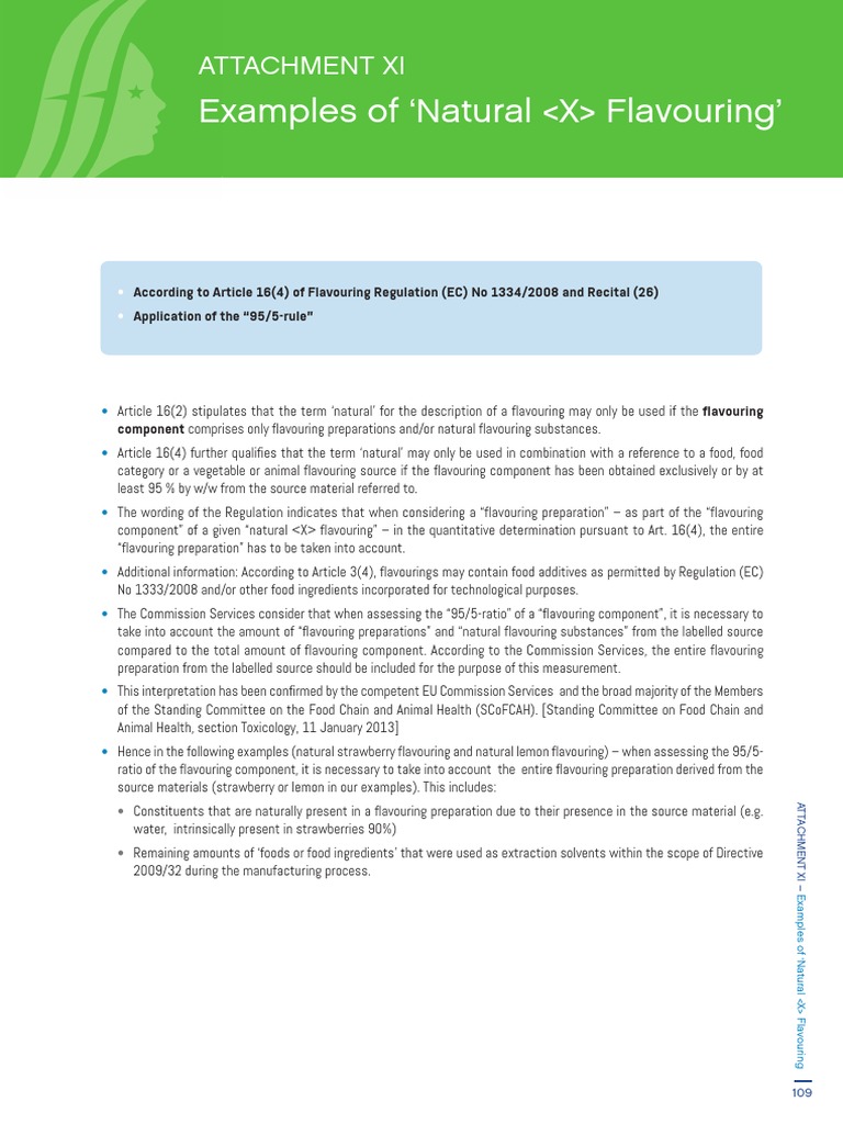 Effa Guidance Document Attachment Xi Examples of Natural X Flavouring ...