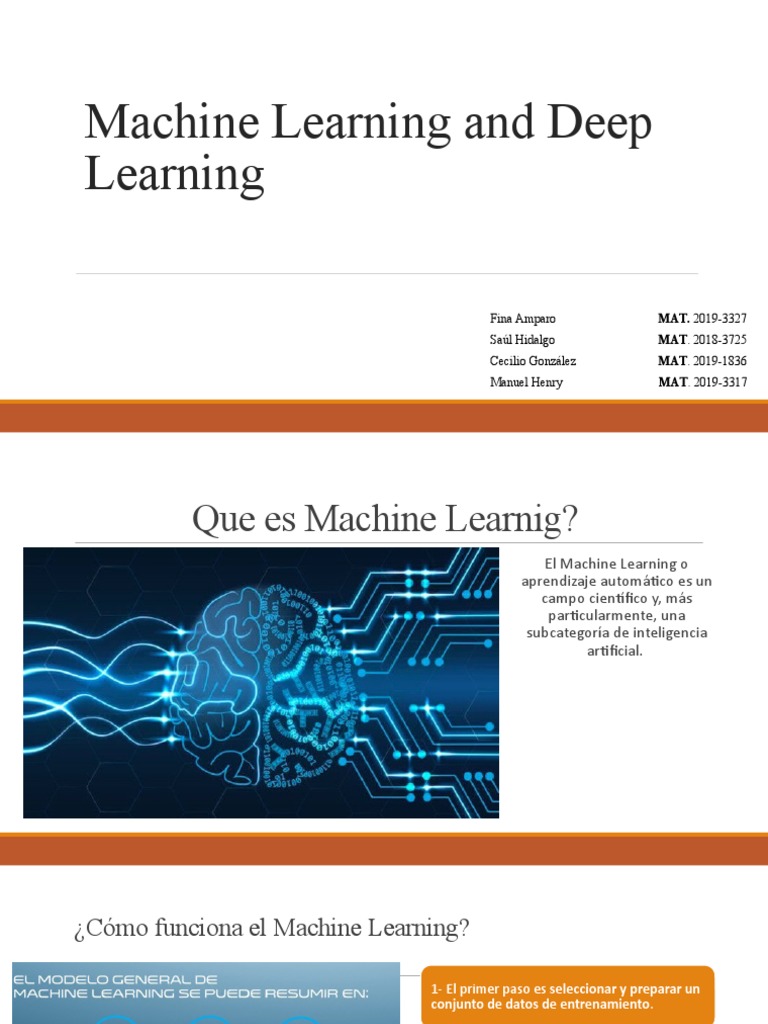 Machine Learnig y Deep Learning Expo (1) .PPTX Now | Descargar gratis PDF | Aprendizaje ...