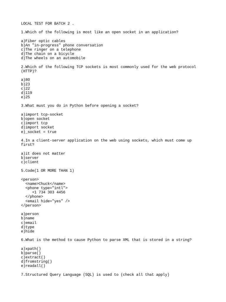 Local Batch 2 | PDF | Network Socket | Sql