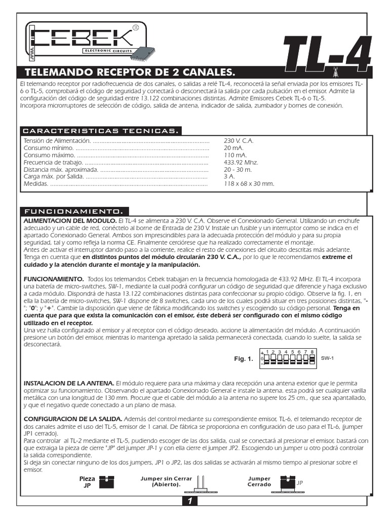 Ce TL4 | PDF | Relé | Energia electrica