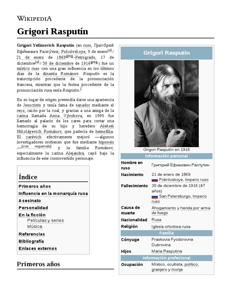 Grigori Rasputín | PDF | Grigori Rasputin