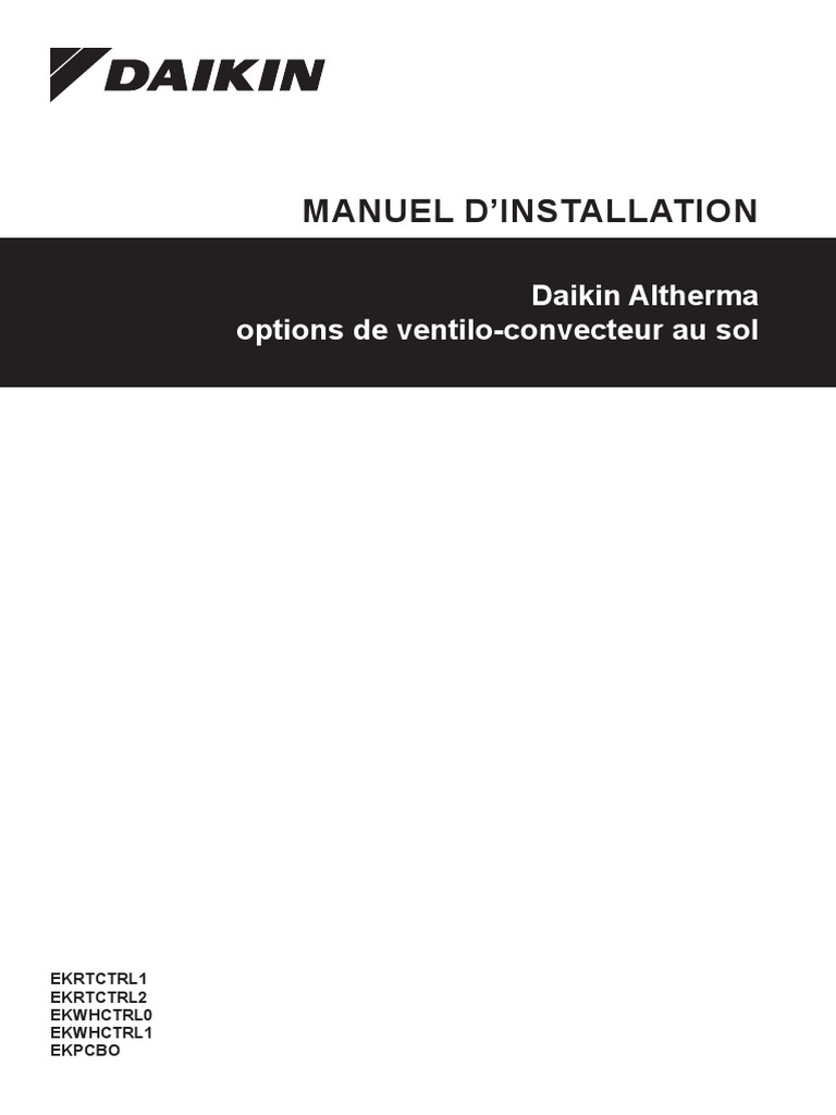 Ekrtc Daikin | PDF | Connectique | Chaleur