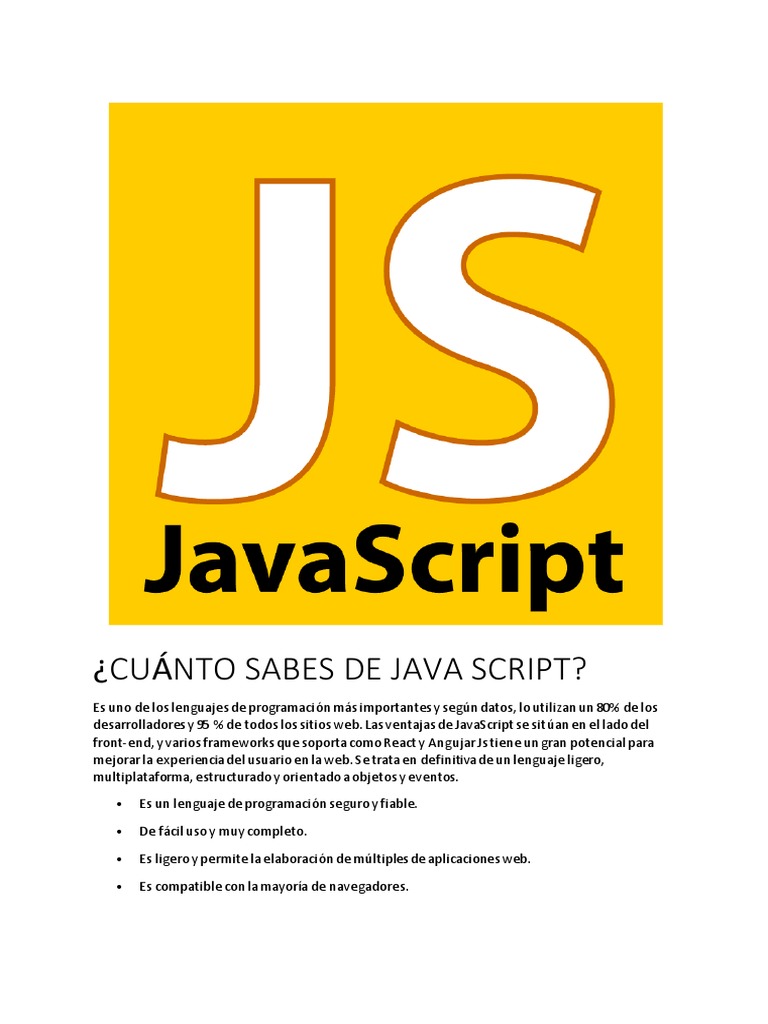 ¿cuánto Sabes De Java Script Pdf Script Java Red Mundialemk 4267