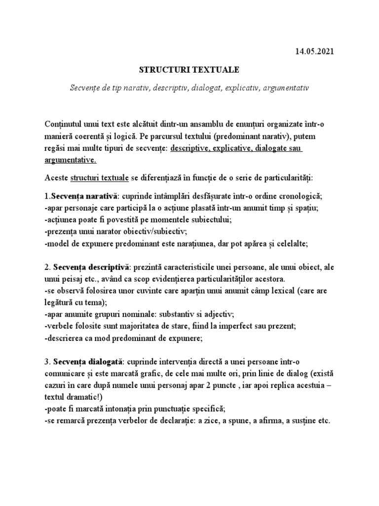 Structuri Textuale | PDF