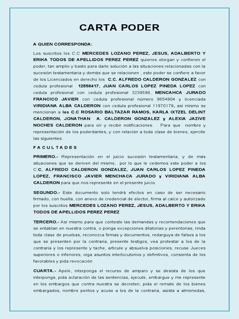 Carta Poder | PDF