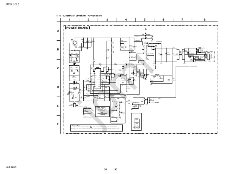 Schematic Diagram of the Power Board for an HCD-ECL5 System | PDF