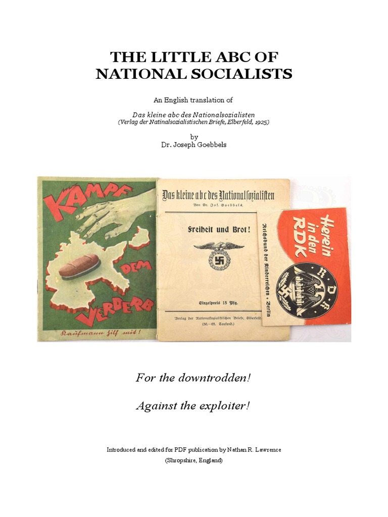 Goebbels' ABC of National Socialism | PDF | Social Democracy | Communism