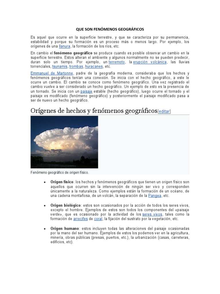Que Son Fenómenos Geográficos 454 | PDF