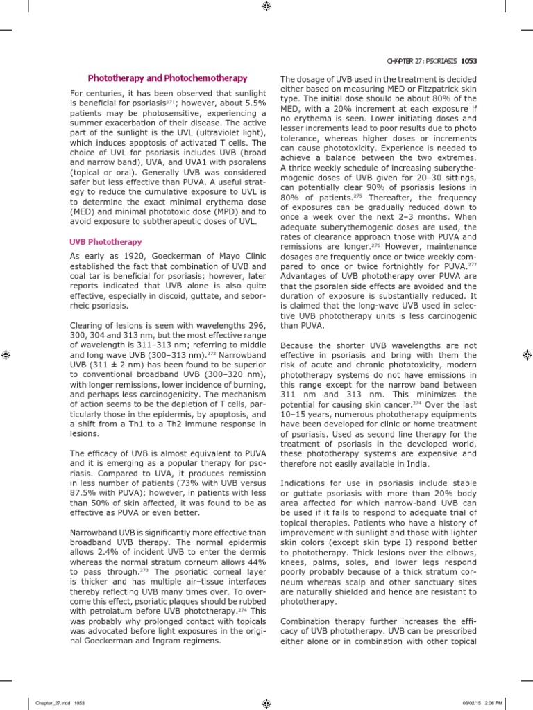 IADVL - Phtotherapy and Photochemotherapy | PDF