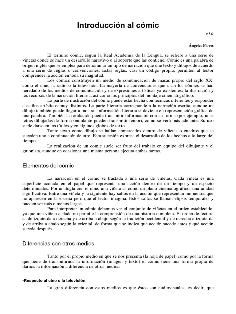 Informe Cómic | PDF | Cómics | Narración