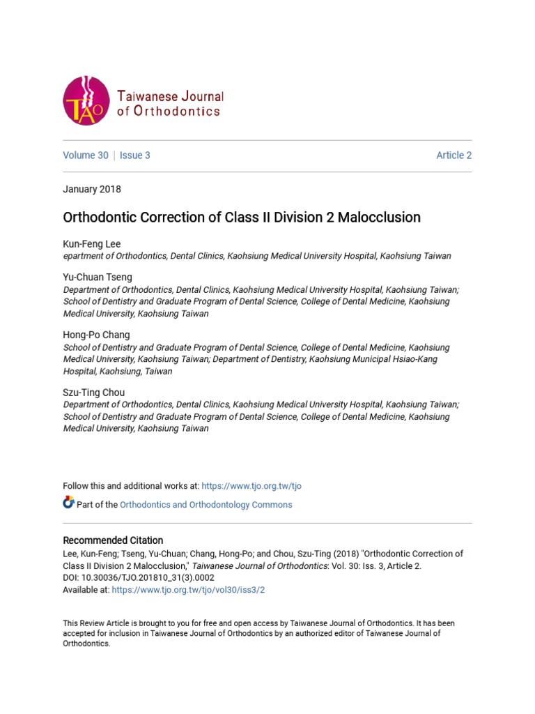 Class II Division 2 Malocclusion | PDF | Orthodontics | Dentistry Branches