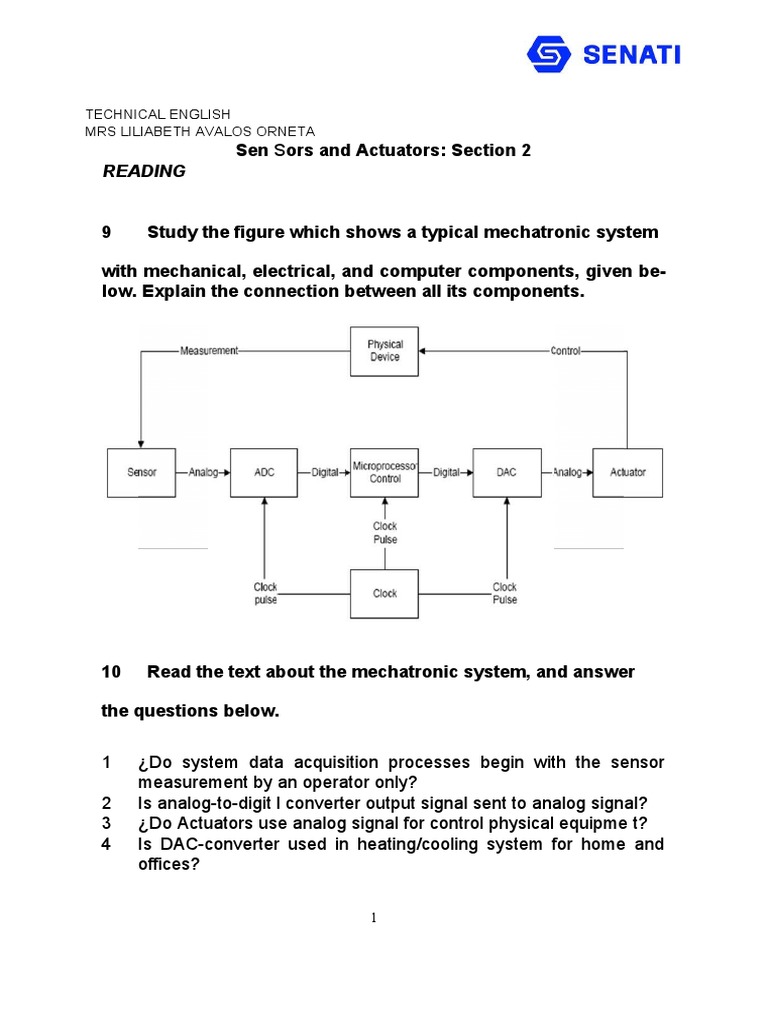 Mechatronics 18 Nov | PDF | Analog To Digital Converter | Digital To ...