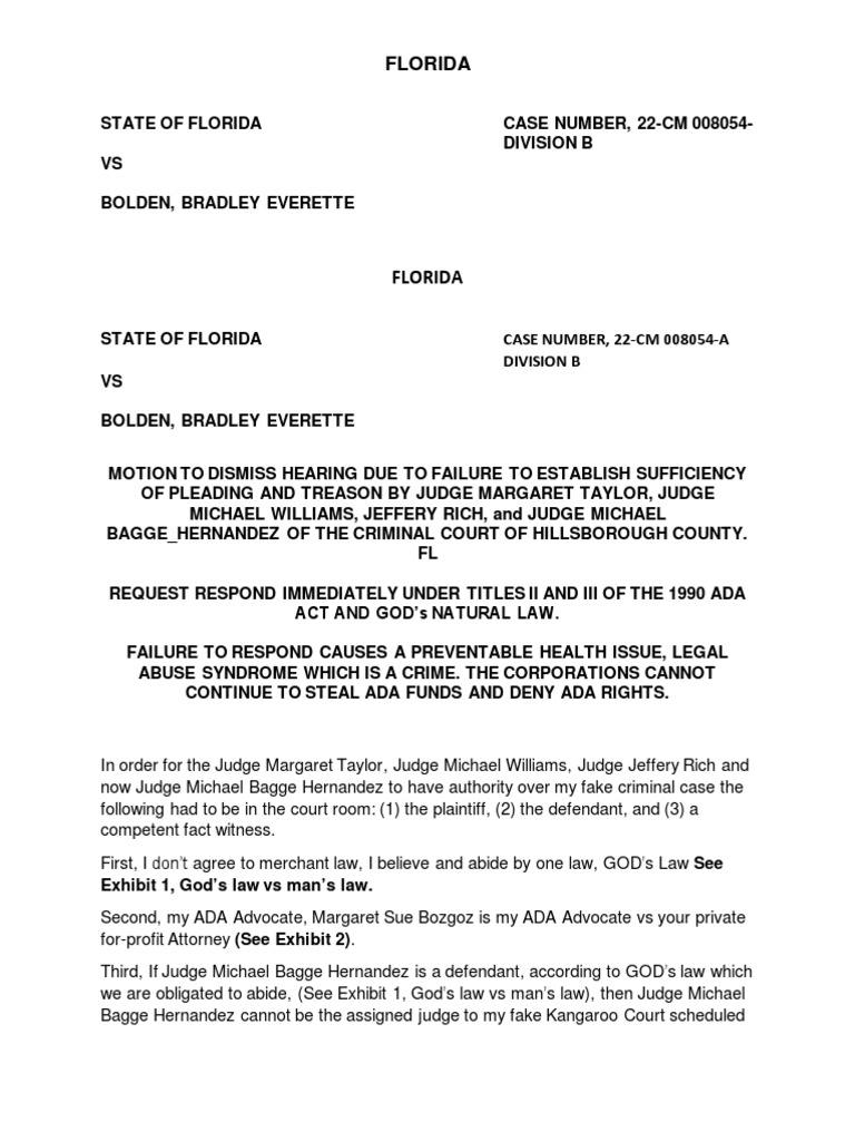 Brads Response To Void Orders As of 1 March 2023 | PDF | Common Law ...