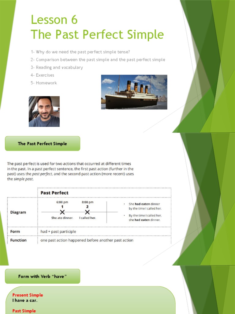 Lesson 06 Past Perfect Simple | PDF | Linguistics
