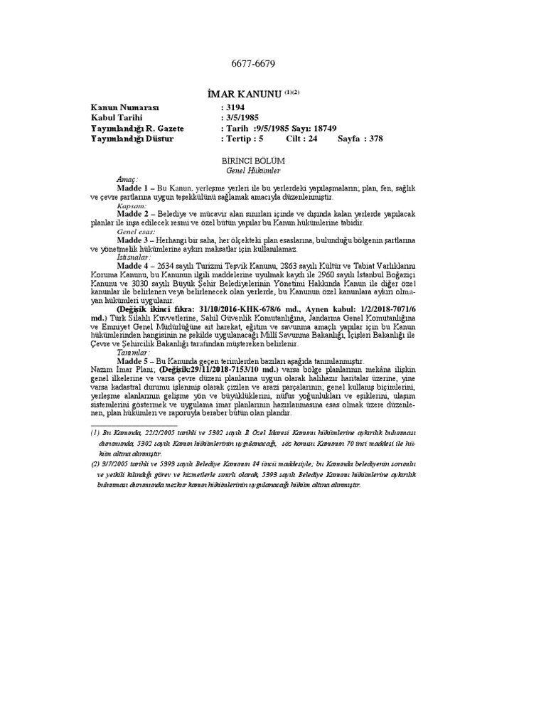 Imar Kanunu | PDF