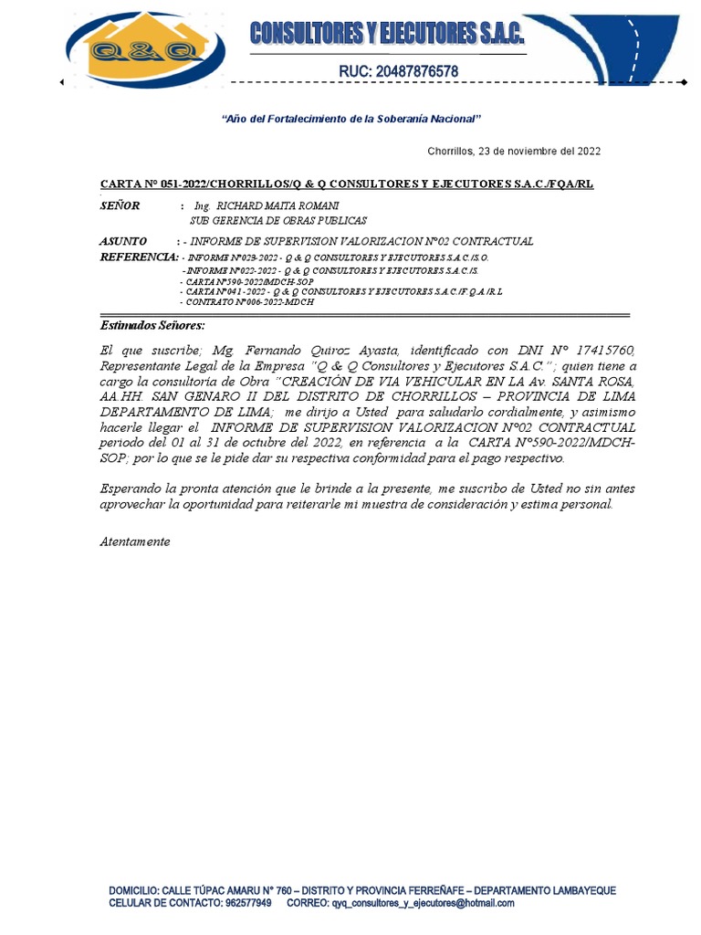 Informe de Supervisión Valorización | PDF | Finanzas y dinero