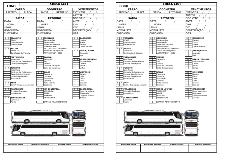 Dokumen - Tips - Check List Onibus | PDF | Veículo motorizado | Veículos