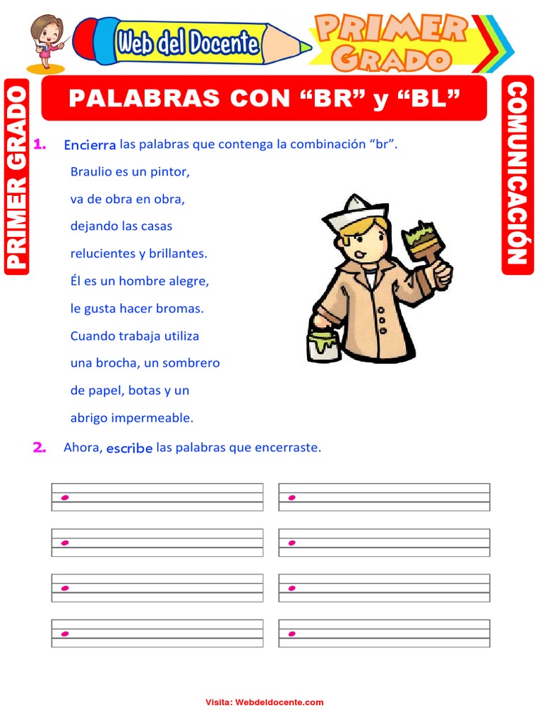 Palabras Con BR y BL para Primero de Primaria | PDF