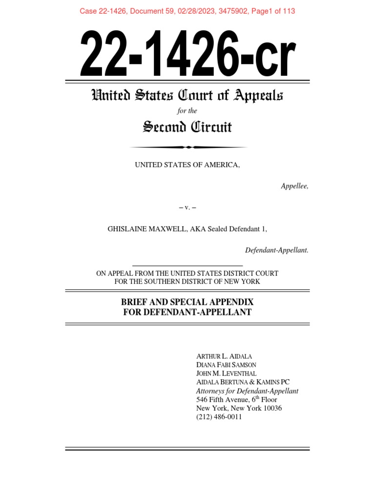 Maxwell Appeal 22823 | PDF | Appeal | Indictment