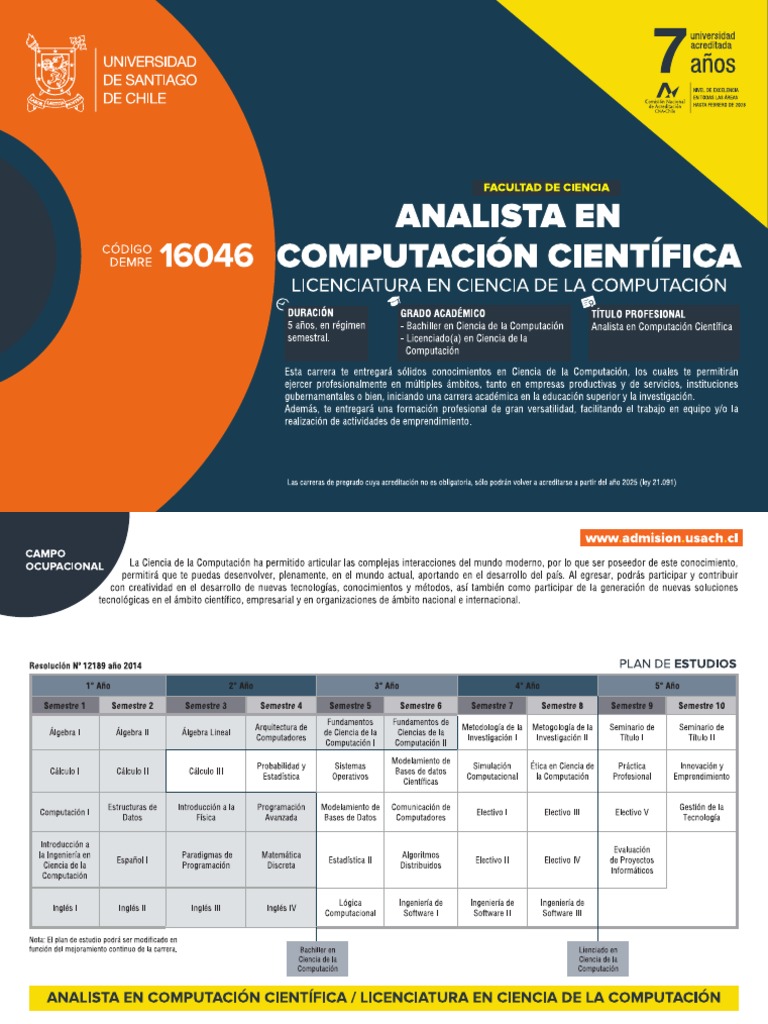 Usach Analista en Computacion Cientifica 2023 | PDF