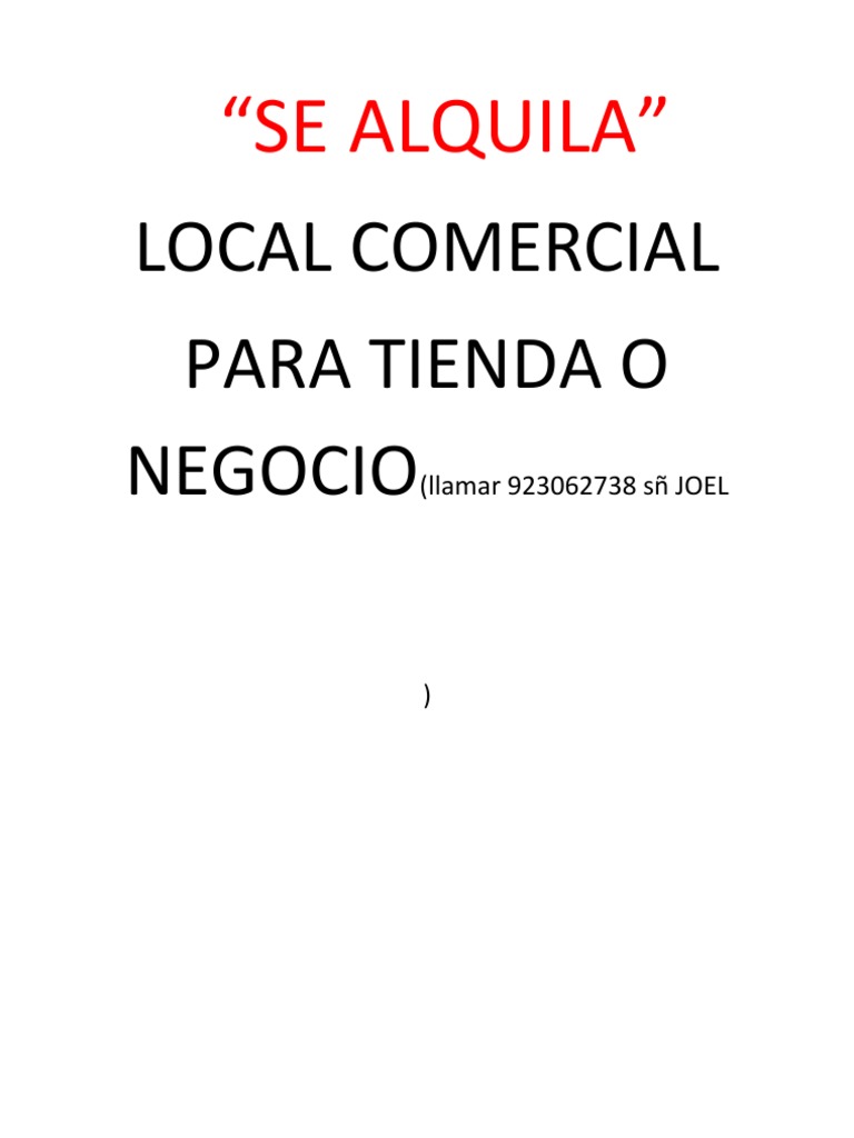 Se Alquila | PDF