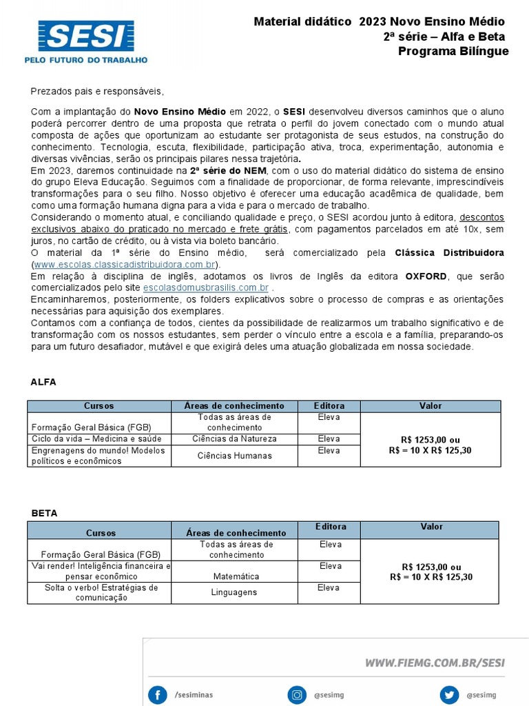 Circular 2a Serie EM 2023 Alfa e Beta Bilingue | PDF | Mercado (economia)