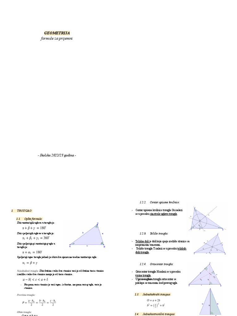 GEOMETRIJA Vodoravno | PDF