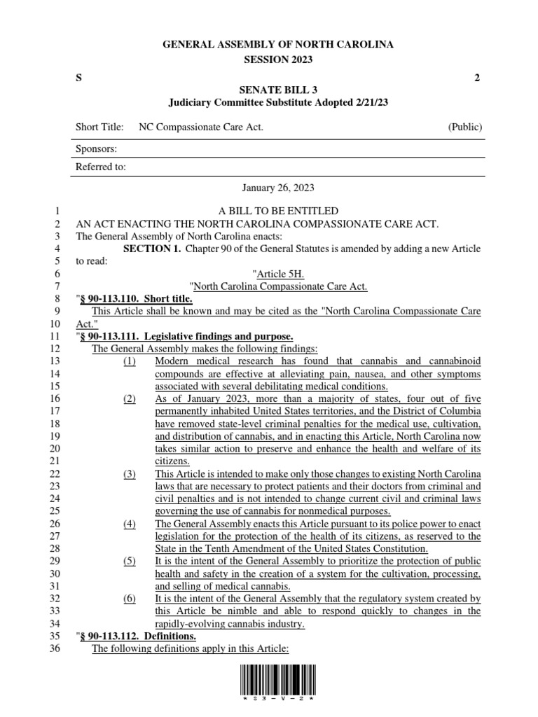 Senate Bill 3 | PDF | Identity Document | Cannabis (Drug)