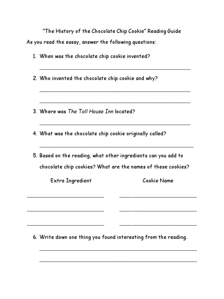 History of The Chocolate Chip | PDF