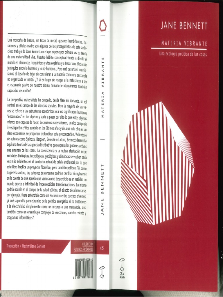 Materia Vibrante Cap 1 y 2 Jane Bennett | PDF
