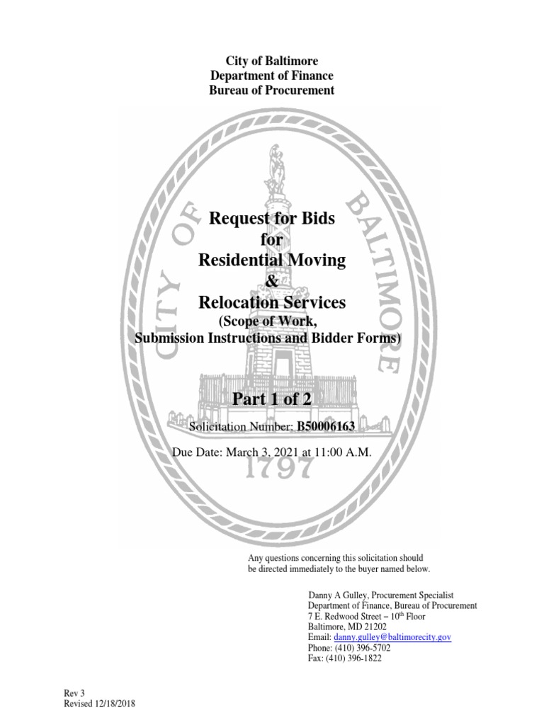 B50006163 - PART 1 of 2 - SOW and Detailed Specs - Residential Moving ...