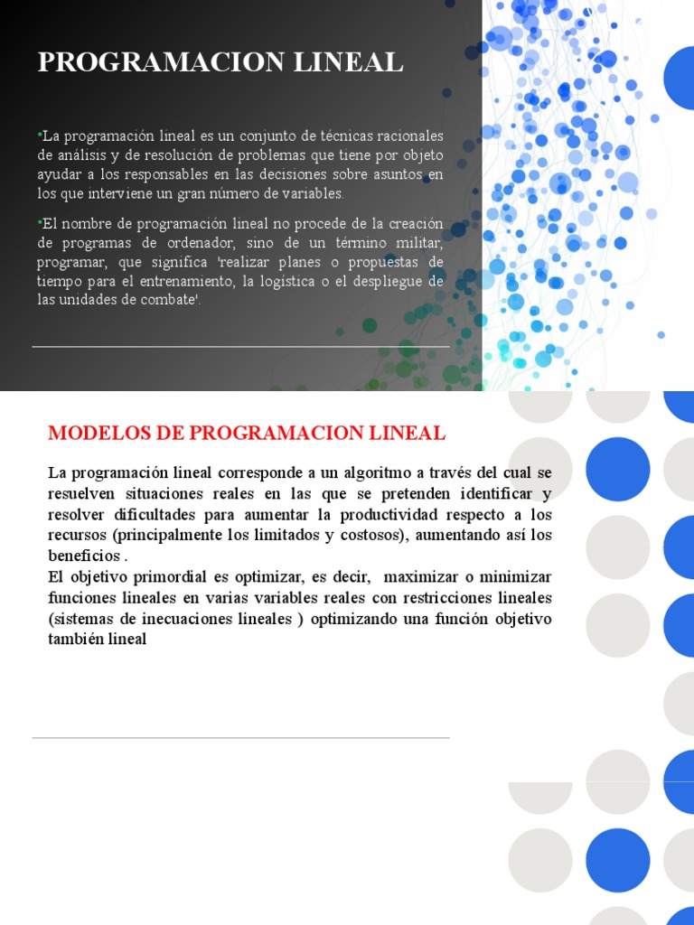 Introducción a la Programación Lineal | PDF | Programación lineal ...