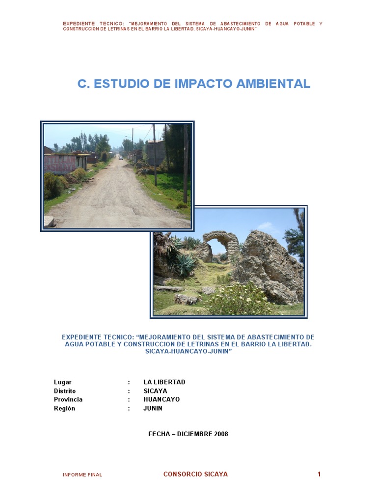 Iii. C. Estudio de Impacto Ambiental | PDF | Agua | Entorno natural