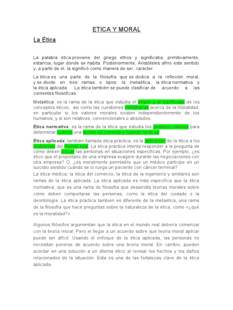 Etica y Moral | PDF | Moralidad | Teorías filosóficas