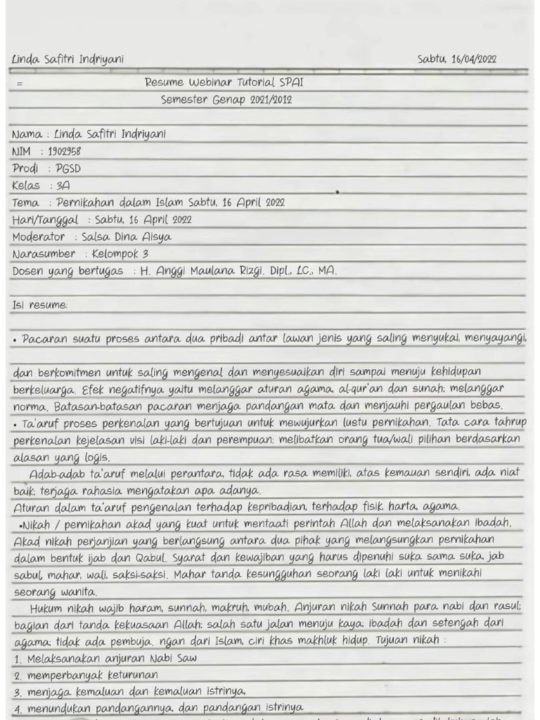 20 3A PGSD 1902958 Linda Safitri Indriyani | PDF