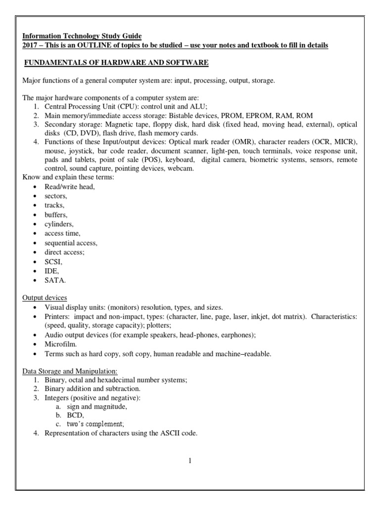 CSEC IT Study Guide | PDF | Algorithms | Graphical User Interfaces CSEC IT Study Guide | PDF | Algorithms | Graphical User Interfaces