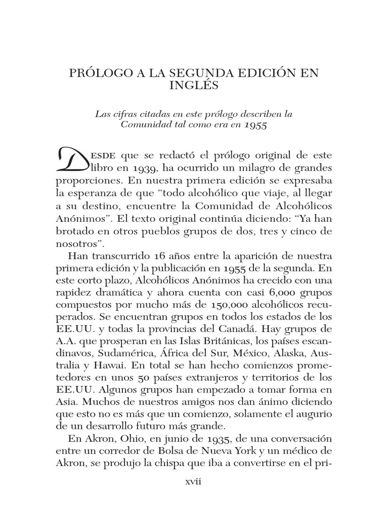 6.prologo de La Segunda Edicion | PDF | Sobriedad | Alcoholismo 6.prologo de La Segunda Edicion | PDF | Sobriedad | Alcoholismo