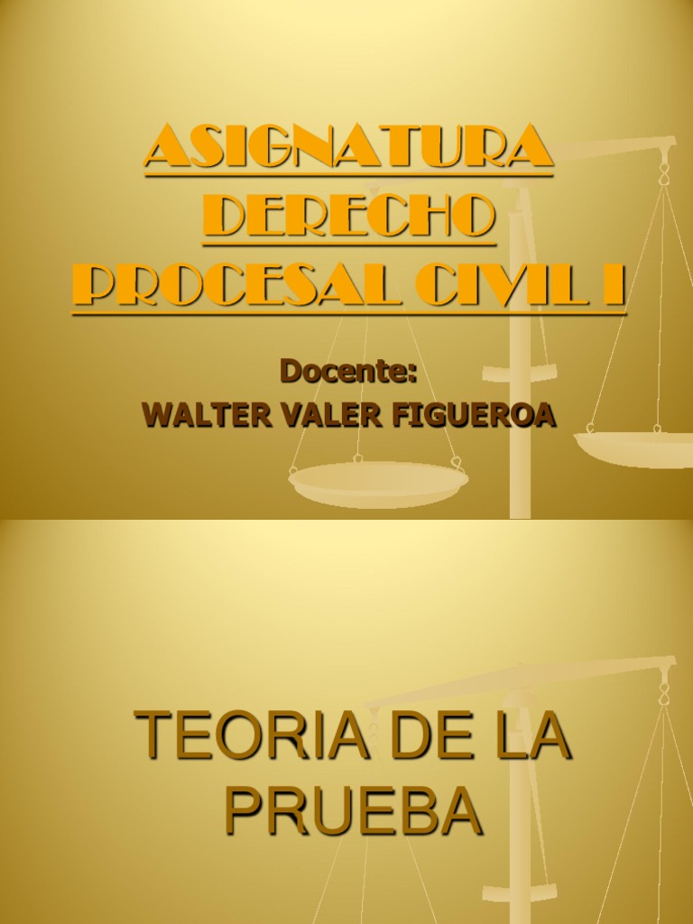 Teoria de La Prueba | PDF | Evidencia (ley) | Ley procesal