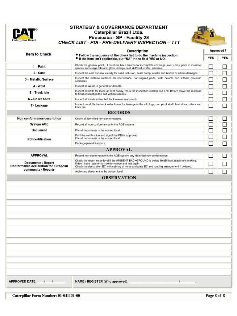 Dozer Inspection | PDF | Electrical Connector | Screw