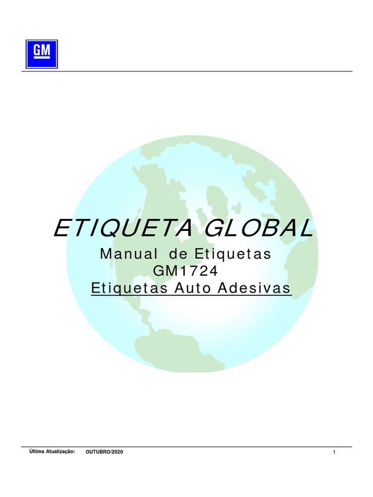 Manual de Etiquetas GM para Fornecedores | PDF | Embalagem e rotulagem | Arial