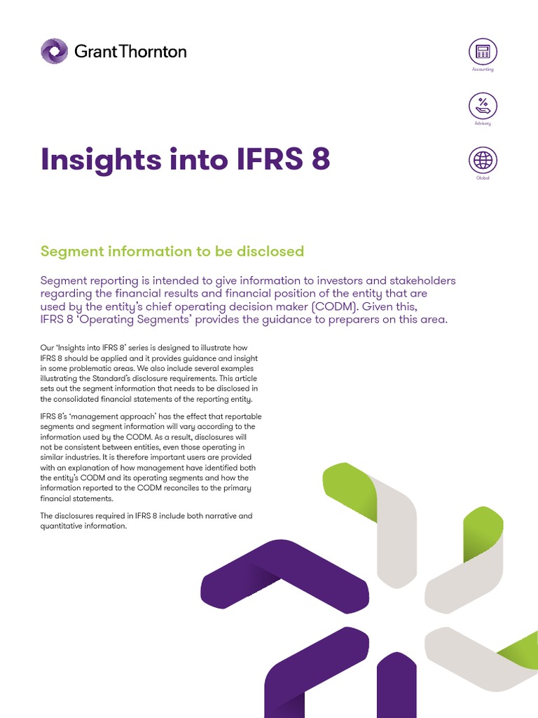 Ifrs 8 Segment Information | PDF | International Financial Reporting ...
