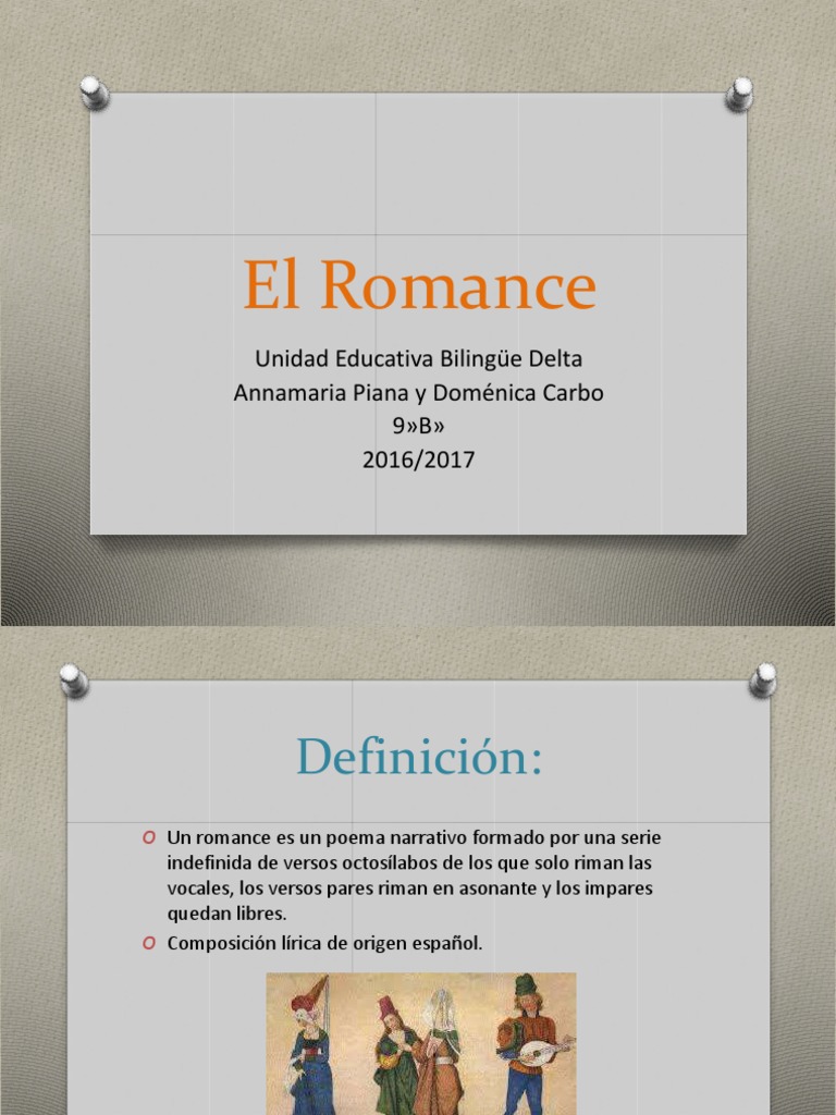El Romance | PDF | Poesía | Rima