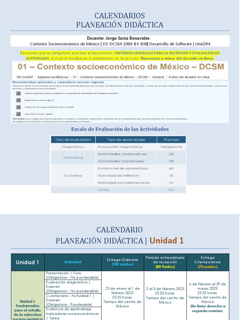 Calendarios DCSM 2023-S1-B1 | PDF