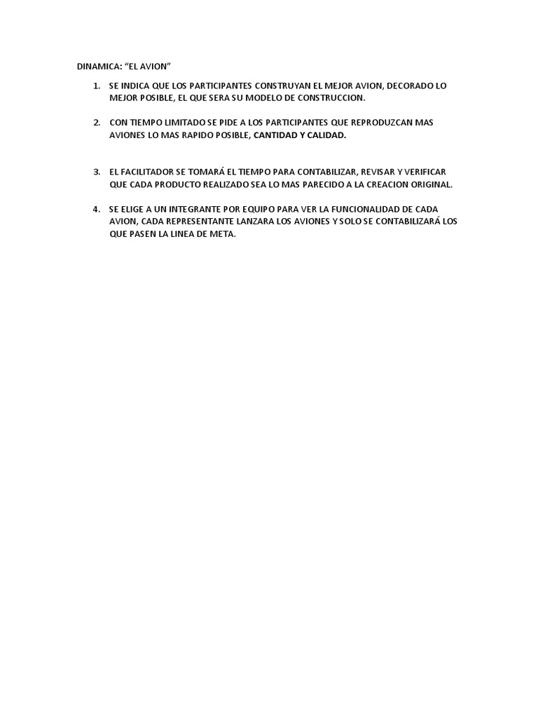 Dinamica El Avion | PDF
