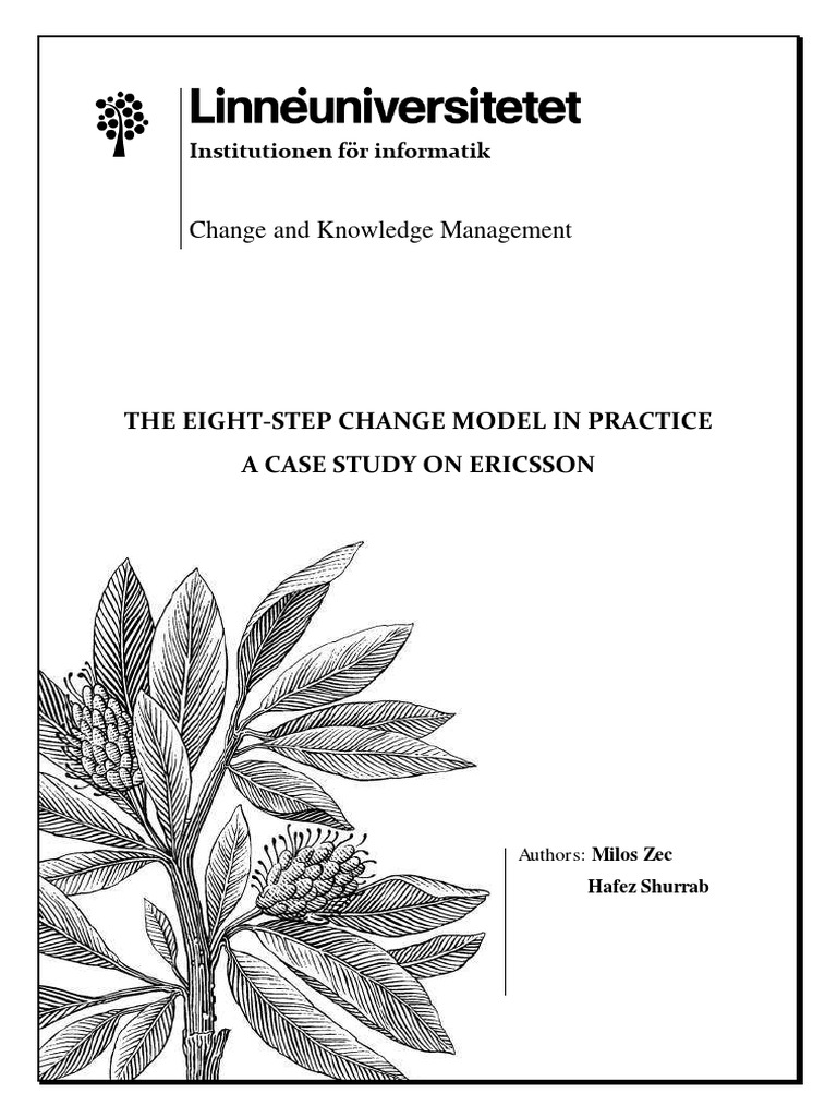 Eight-Step Change Model in Practice | PDF | Change Management | Goal
